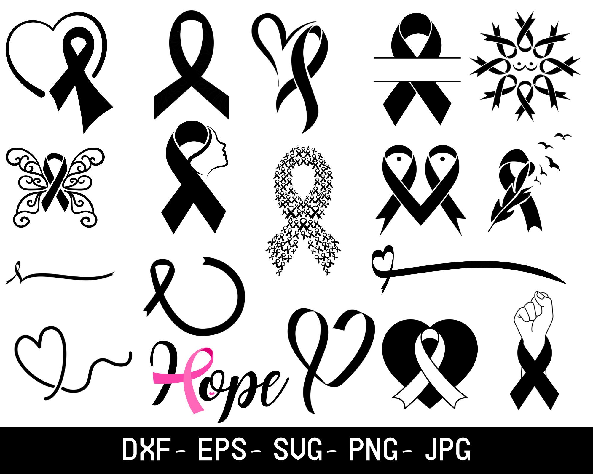 Awareness Ribbon Svg Bundle, Awareness Ribbon Png, Cancer Ribbon Svg ...