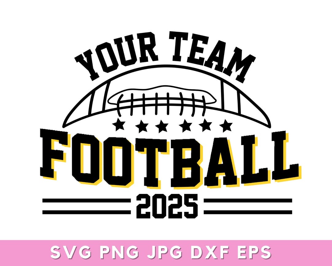 Custom Football Team Svg Png, Football Team Svg, Football Template Svg ...
