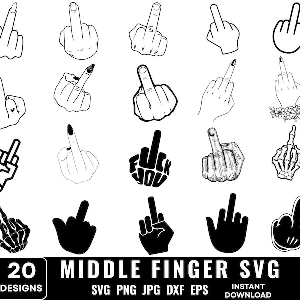 Middle Finger Svg - Etsy