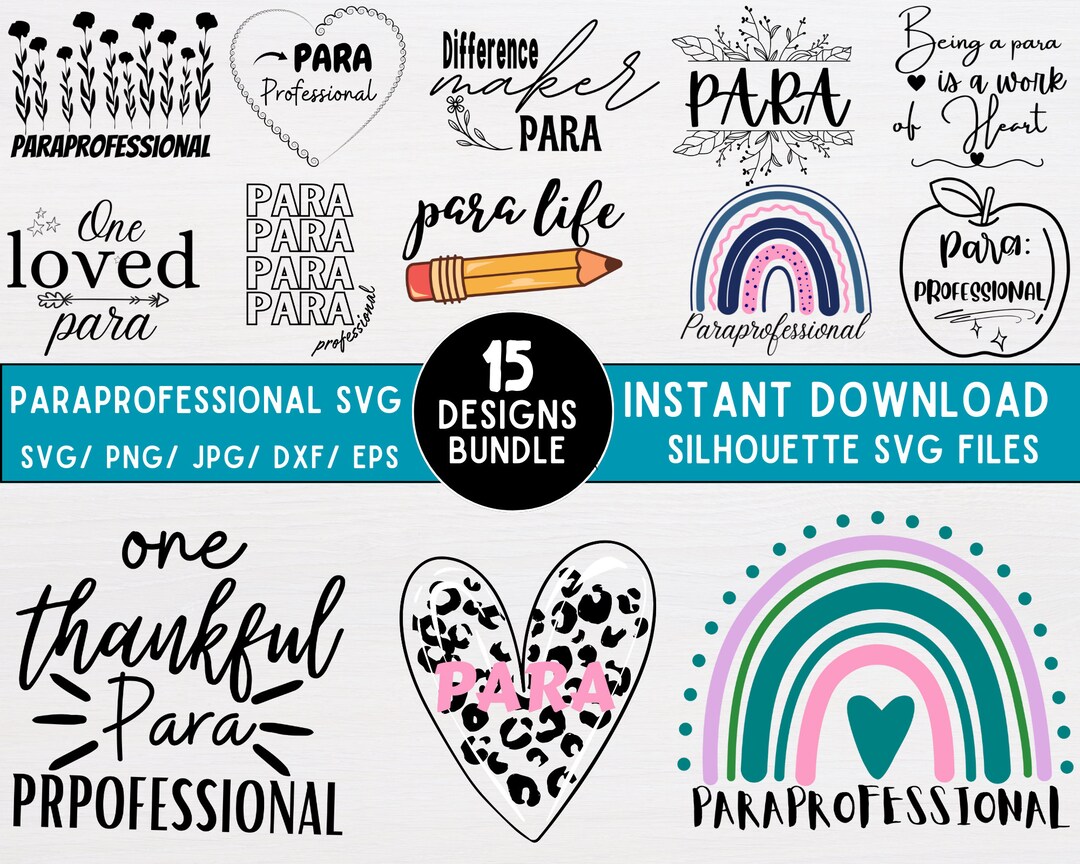 Paraprofessional Svg Bundle, Paraprofessional Png, Paraprofessional ...