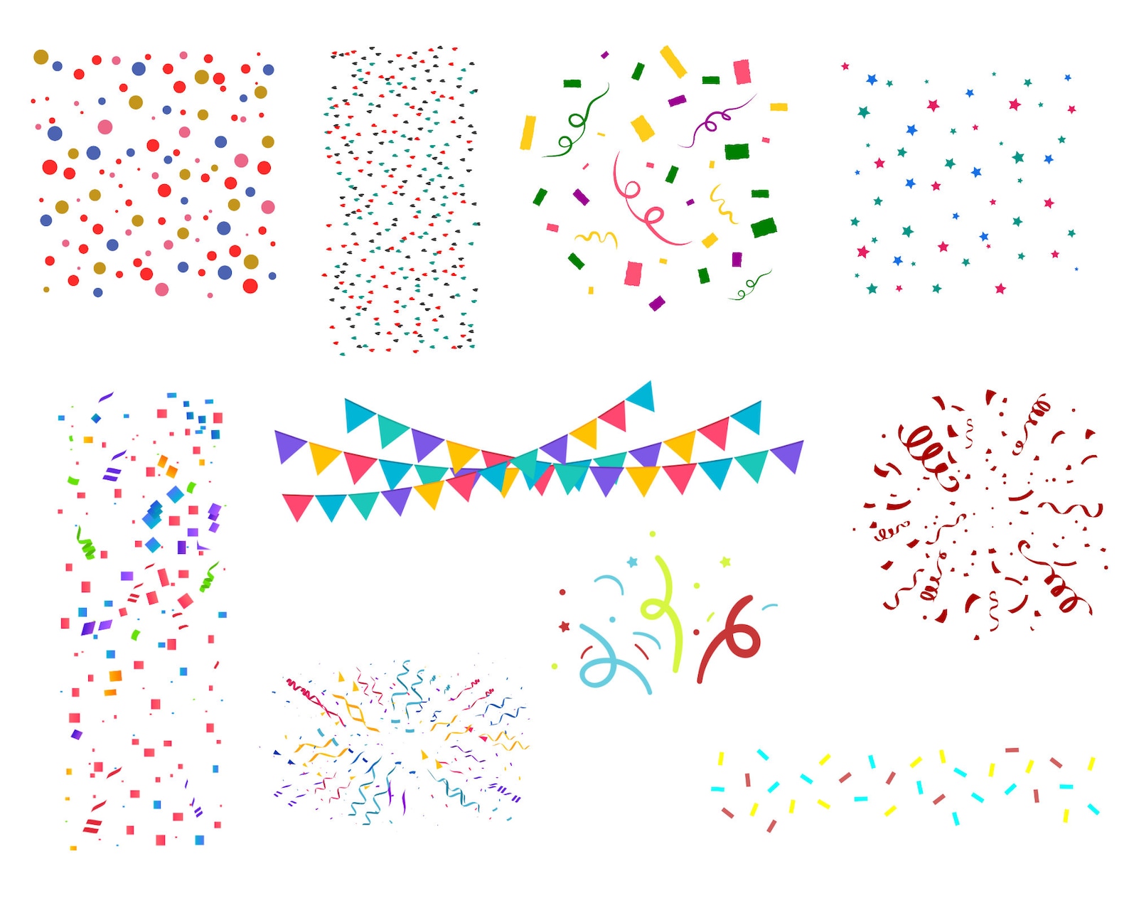 Confetti Svg Bundle, Confetti Png, Confetti Clipart, Birthday Svg, Svg ...