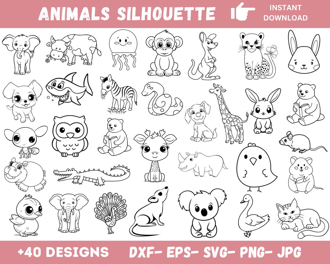 Animals Svg Bundle, Animal Png, Animal Clipart, Animal Shirt Svg ...