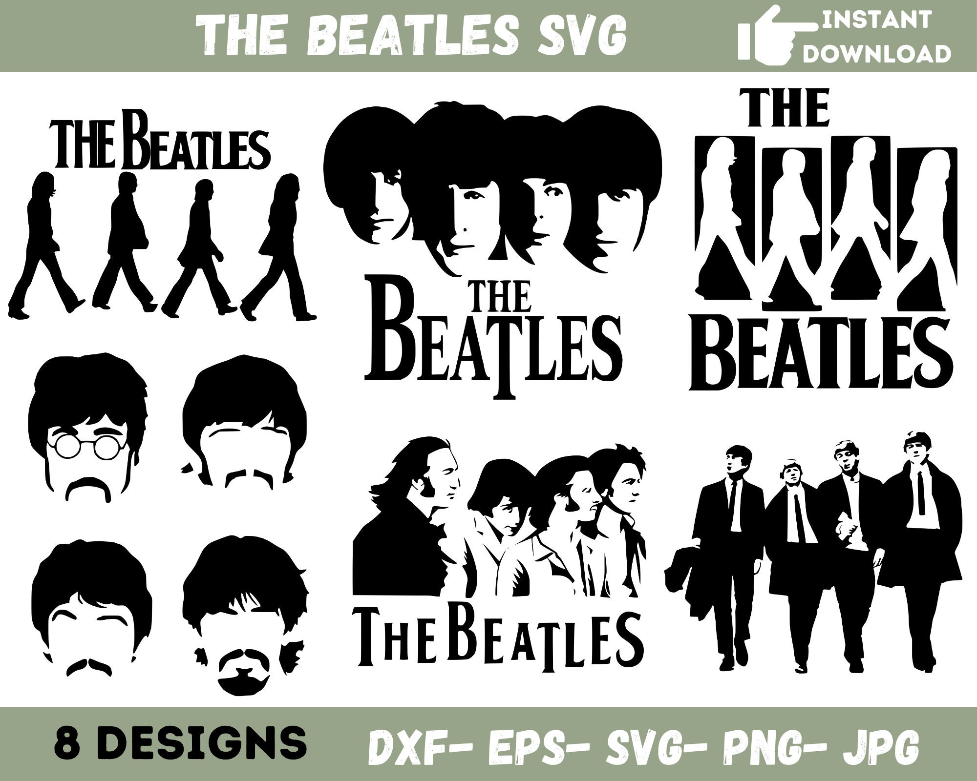 8 Designs the Beatles Svg Bundle, the Beatles Shirt Svg, the Beatles ...