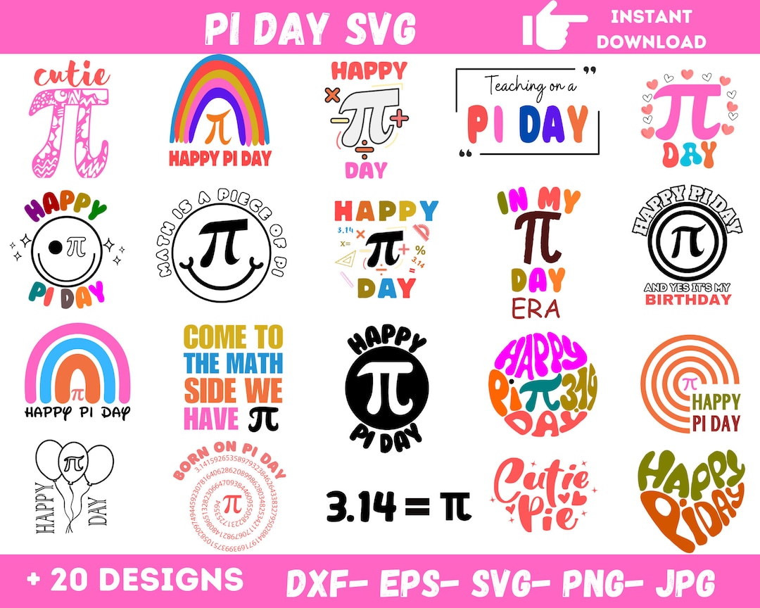 Pi Day Svg, Happy Pi Day Svg Png, Math Svg, Pi Svg, Svg Cut Files, Pi ...
