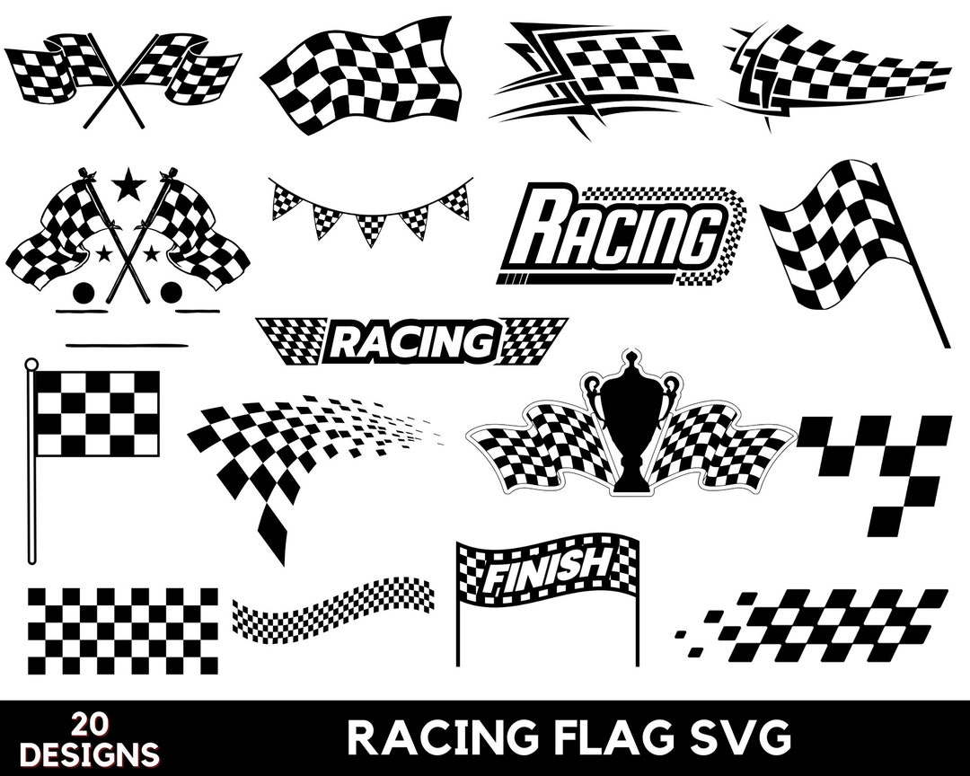 Race Flag Svg Bundle, Checkered Flag Svg, Racing Flag Svg,racing Flag ...