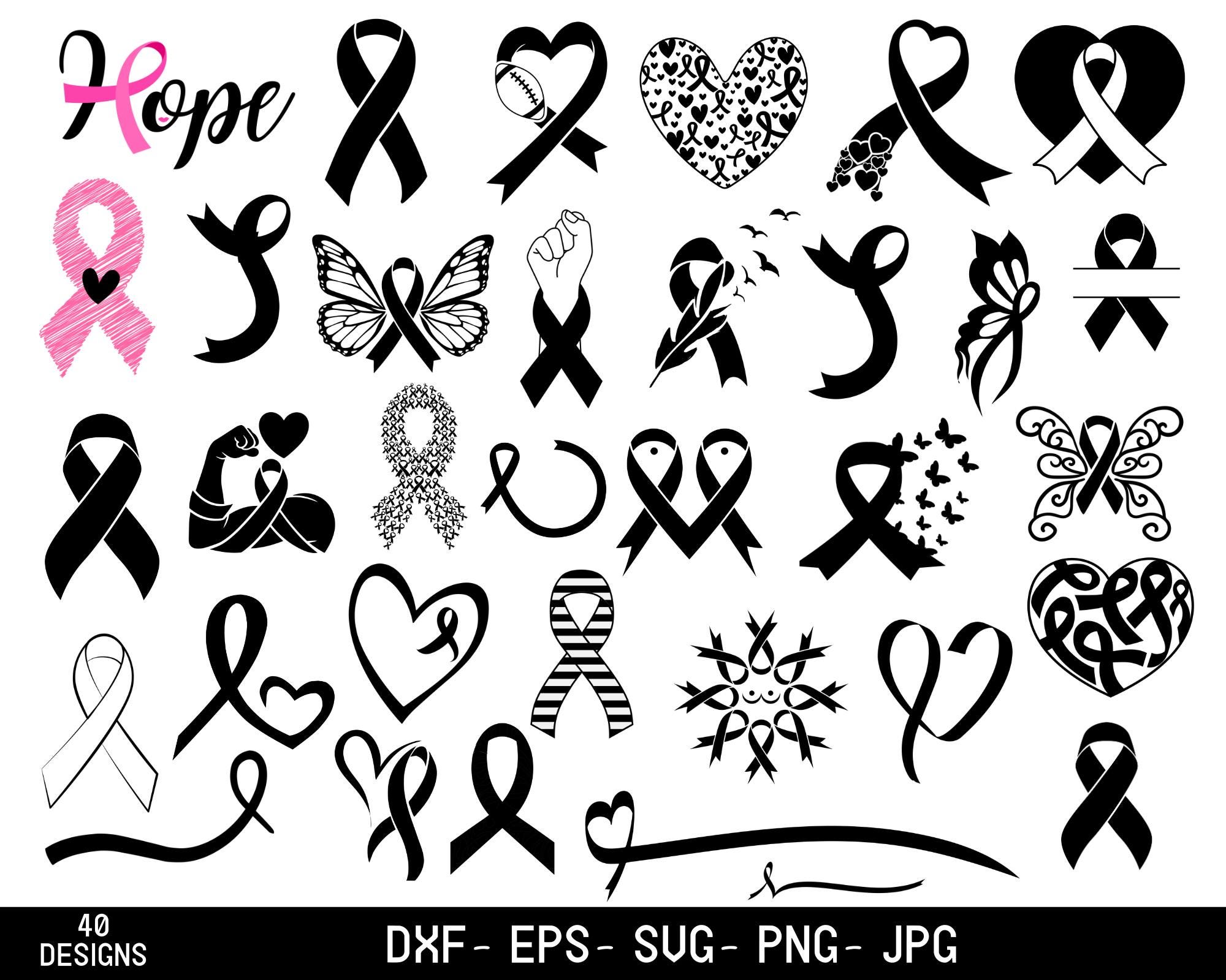 Awareness Ribbon Svg Bundle, Awareness Ribbon Png, Cancer Ribbon Svg ...