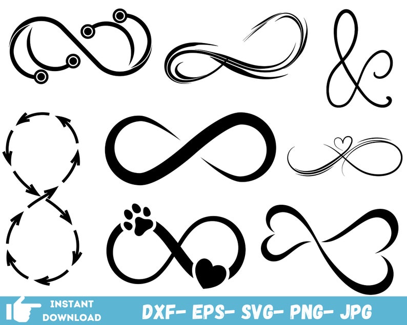 Infinity Symbol Svg Bundle, Infinity Sign Svg, Infinity Clipart, Svg ...