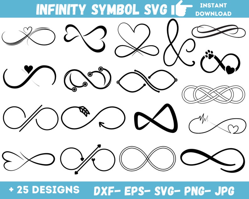 Infinity Symbol Svg Bundle, Infinity Sign Svg, Infinity Clipart, Svg ...