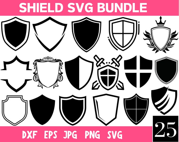 Shield Svg Png Bundle, Shield Png Bundle, Shield Clipart, Shield Vector ...