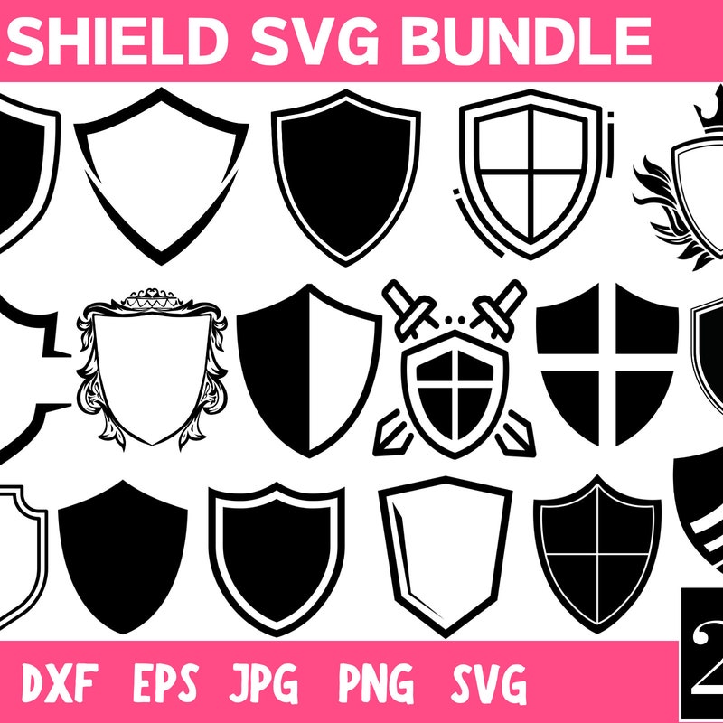 Shield Svg - Etsy