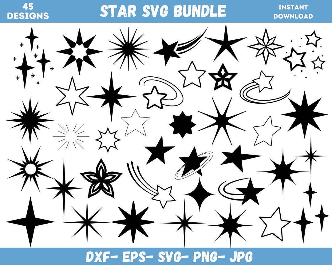 Star Svg Png Clipart Bundle, Star Svg Bundle, Svg for Shirt, Svg Cut ...