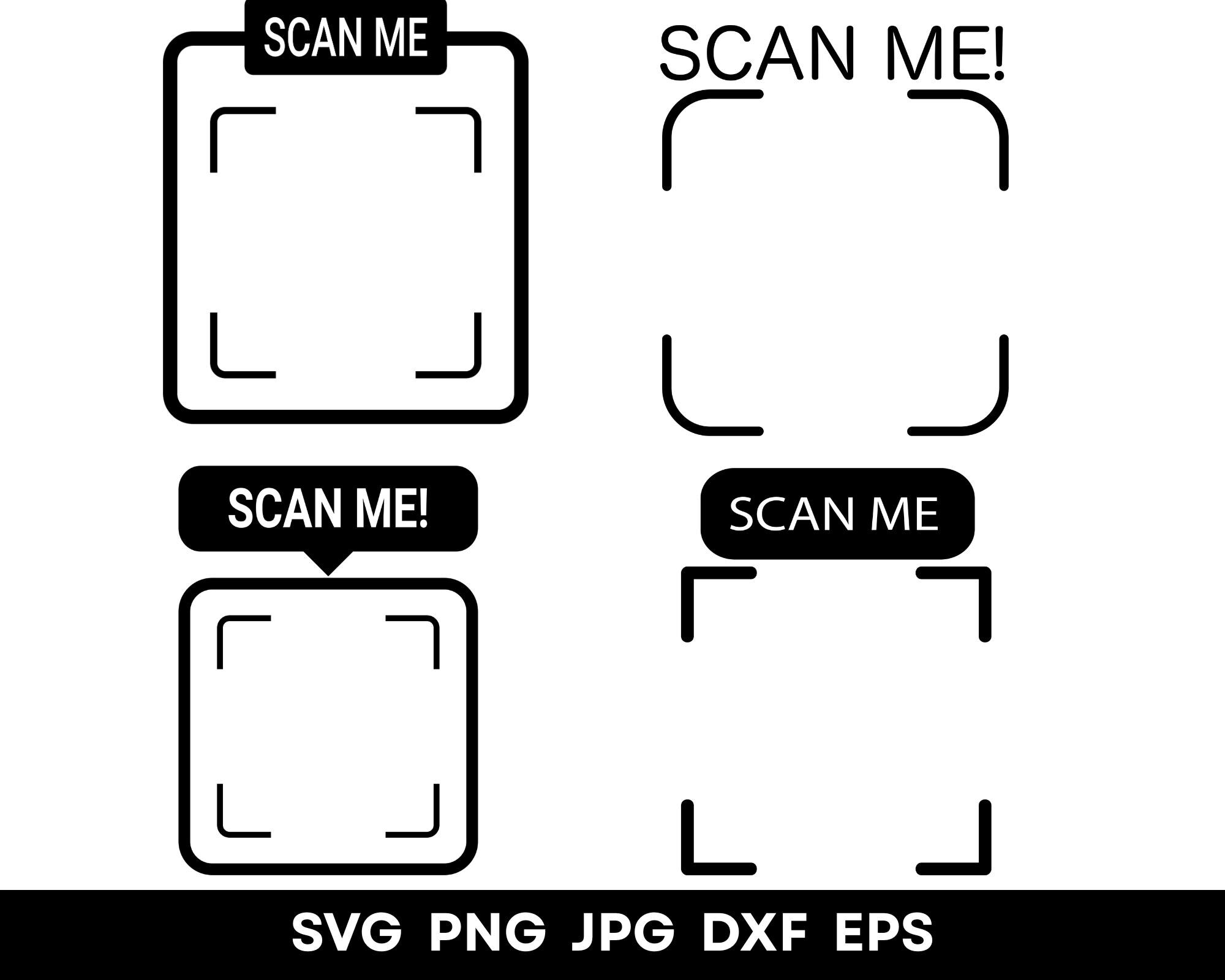 Scan Me Svg Bundle, Scan Me Png, Scan Me Clipart, Funny Svg, Commercial ...