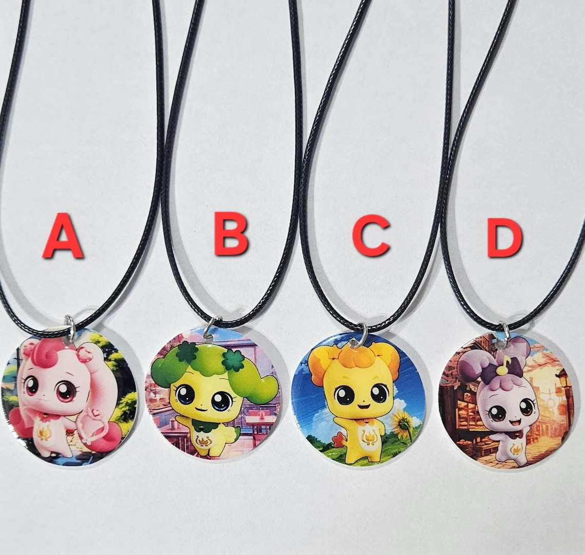 Catch! Teenieping Plastic Round Necklace Anime Fashion Jewelry Pendant ...