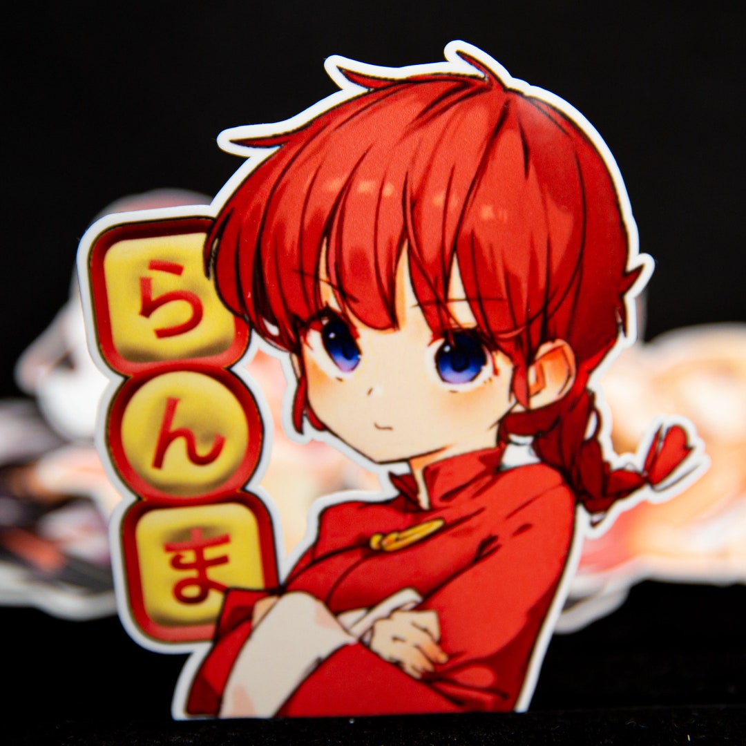 Ranma Saotome Ran-chan Cute Ranma 1/2 Waifu Anime Stickers or Magnets ...