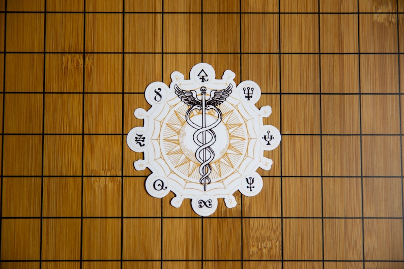 Caduceus Greek God Hermes Equilibrium Stickers or Magnets | Etsy