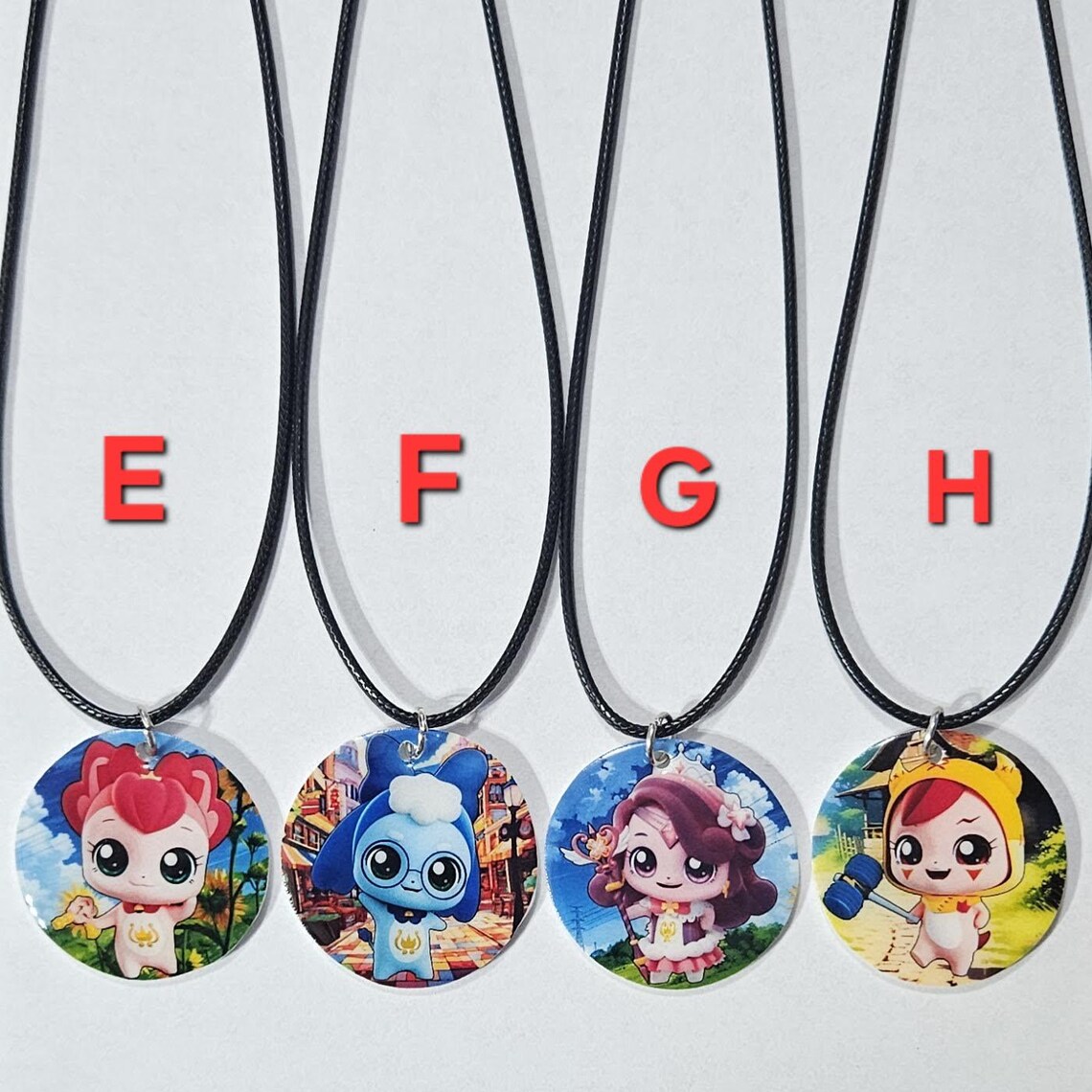 Catch! Teenieping Plastic Round Necklace Anime Fashion Jewelry Pendant ...