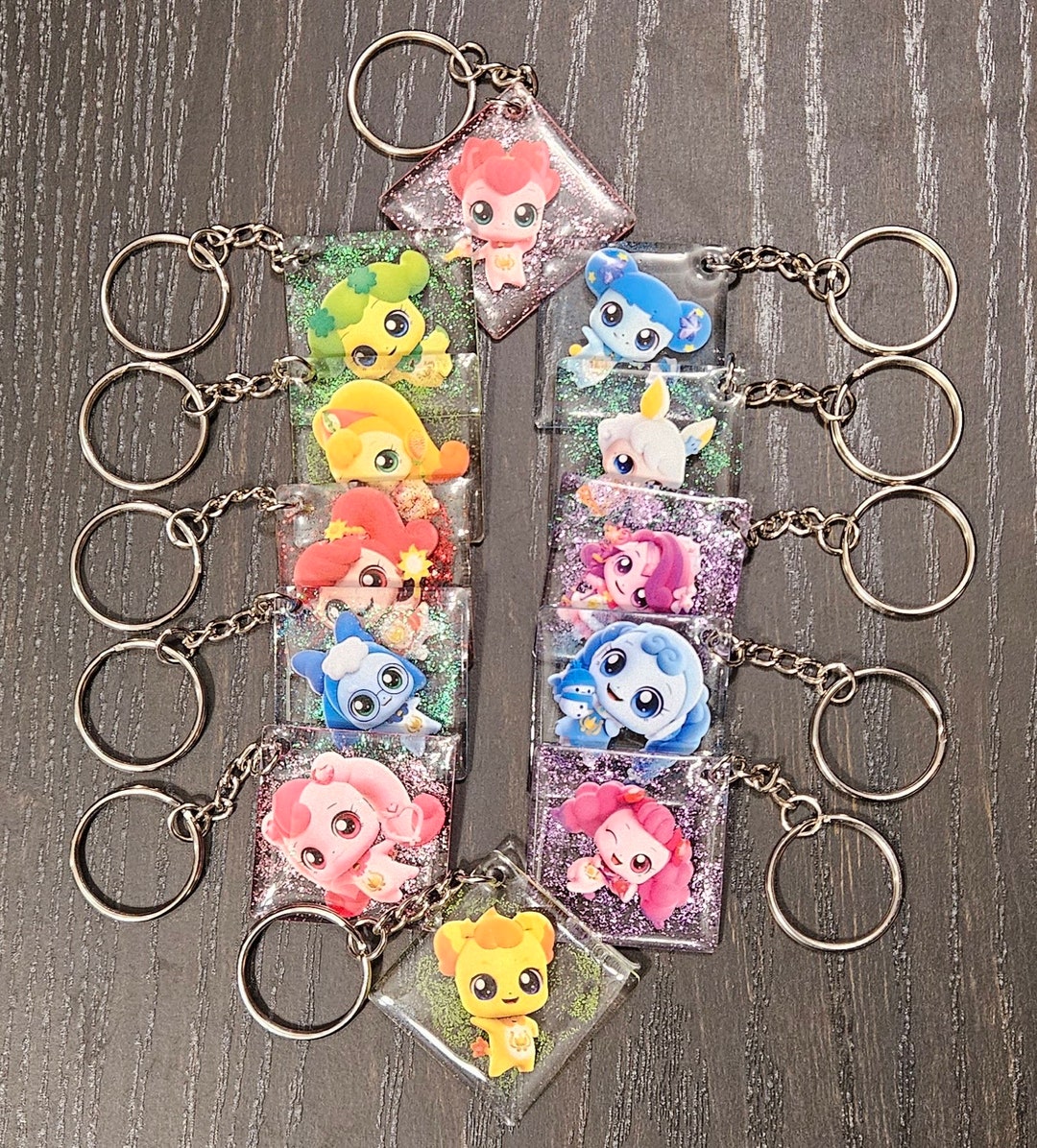 Catch! Teenieping Cute Korean Animated Series Acrylic Glitter Keychain ...