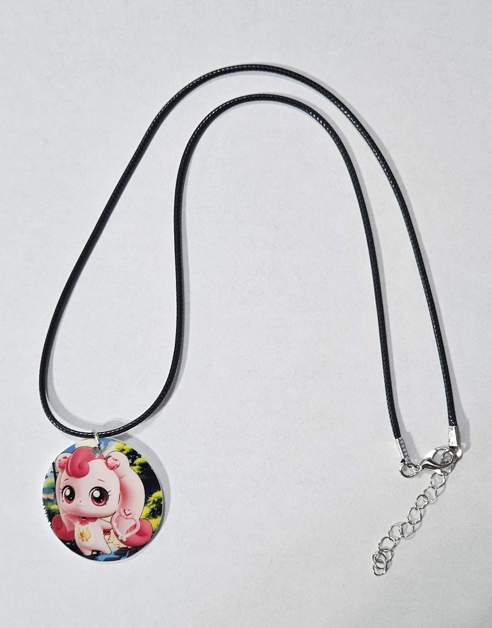 Catch! Teenieping Plastic Round Necklace Anime Fashion Jewelry Pendant ...