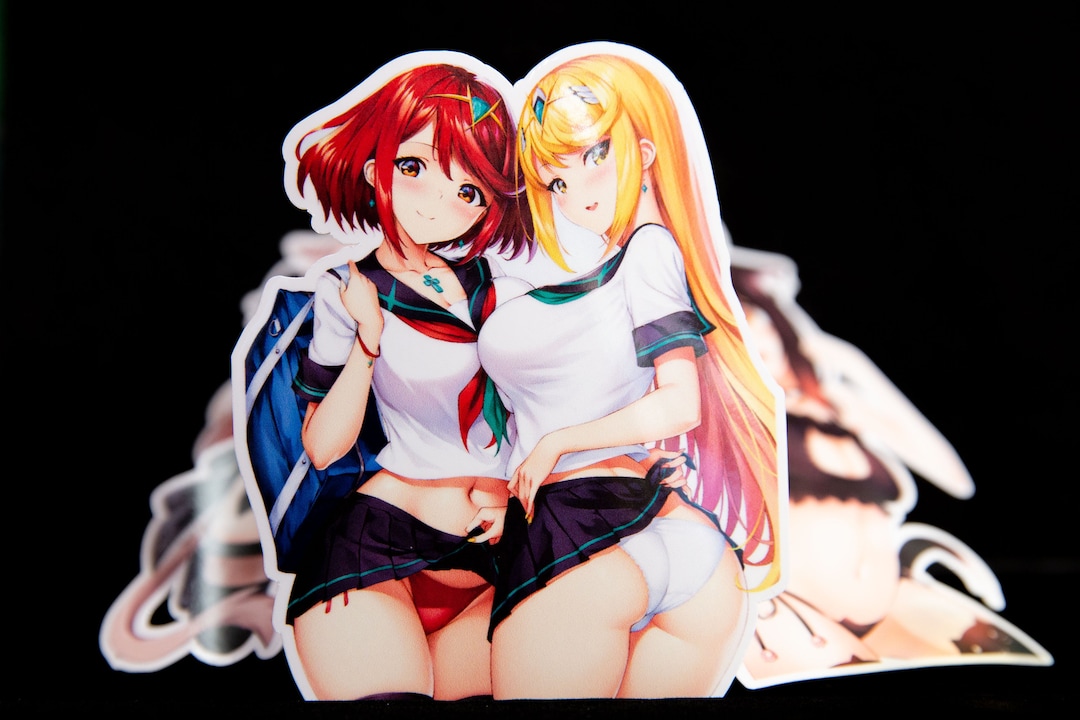 Pyra Mythra Underwear Sexy Waifu School Girl Anime Stickers or Magnets ... Pyra Mythra Underwear Sexy Waifu School Girl Anime Stickers or Magnets ...