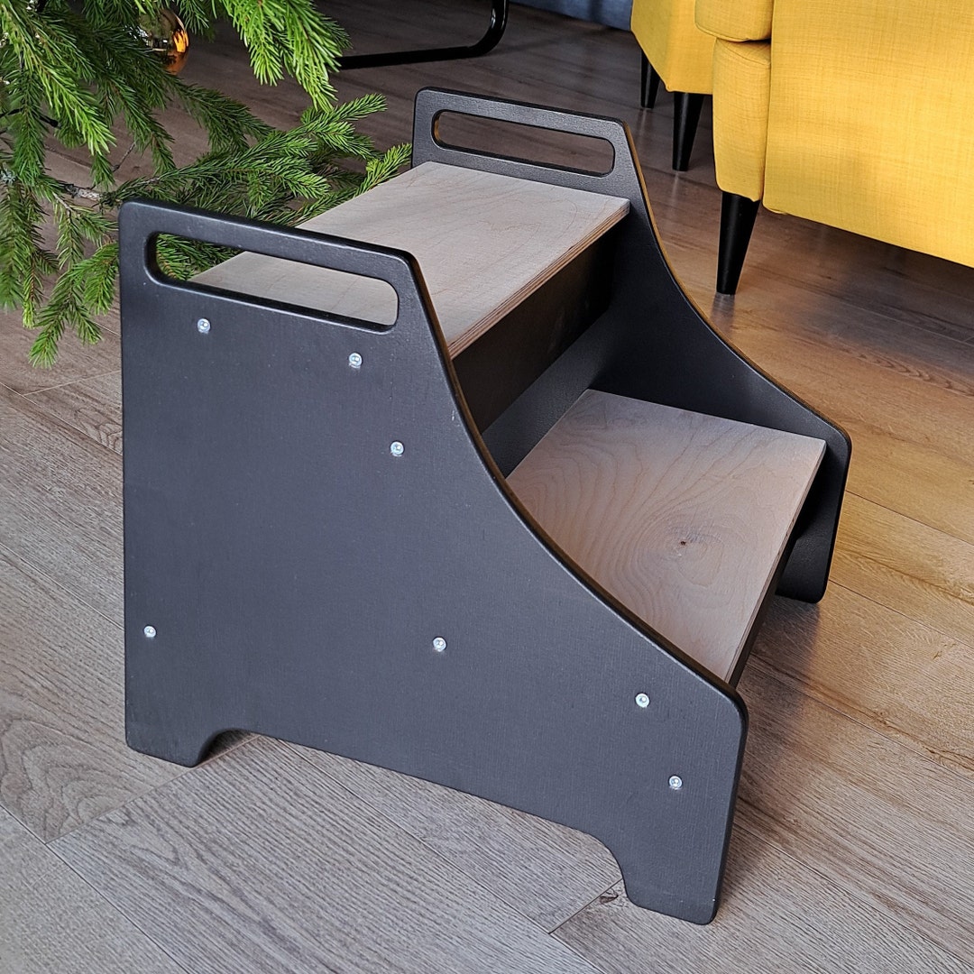 Wooden Step Stool for Adults, Two Steps, Use in Kitchen, Use in ...