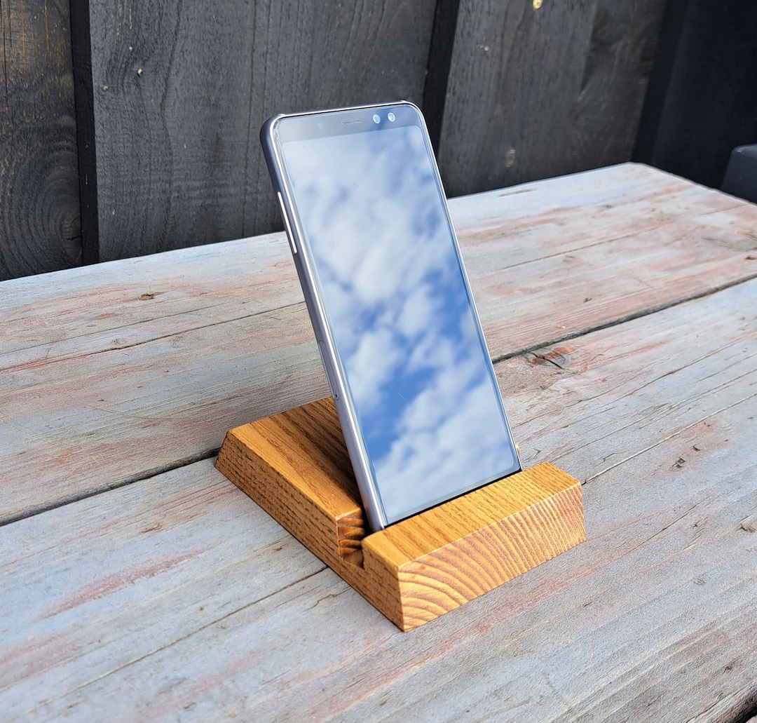 Wooden Handmade Phone Holder phone Stand. Convenient - Etsy UK