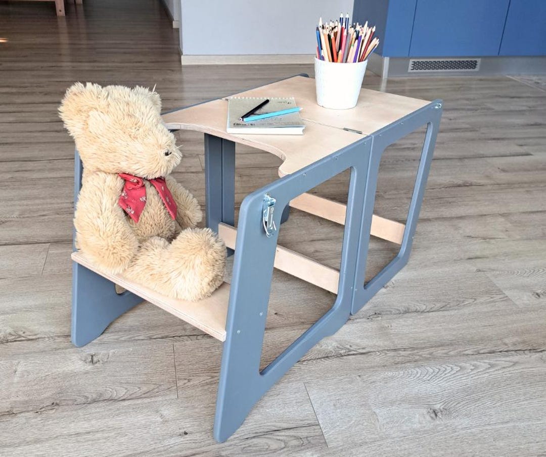 3 in 1 Foldable Table - Kitchen Tower : High Chair, Step Stool, Kids ...