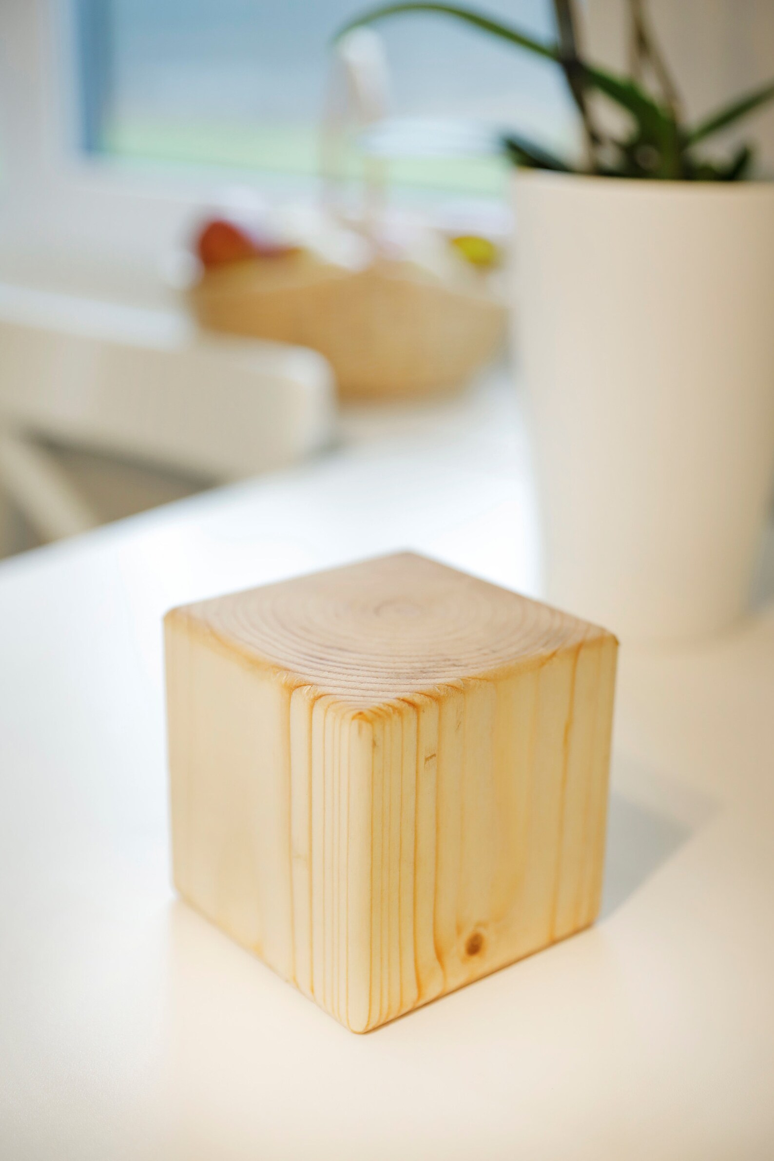 Set of Four 4 Wooden Blocks 3,5' 9x9x9 Cm Pine, Wooden, Unfinished ...