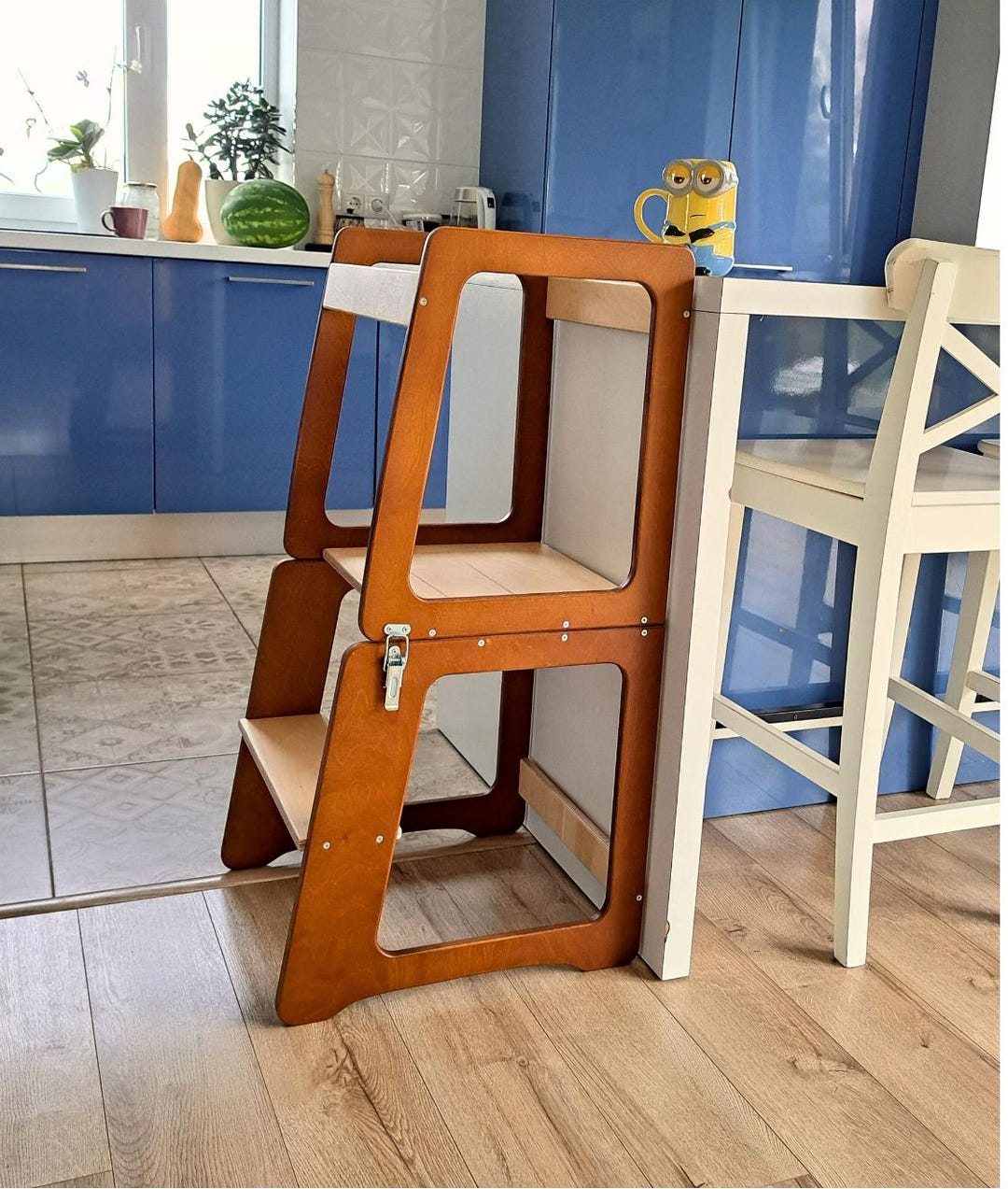 3-in-1 Convertible Kitchen Tower: Montessori Ladder, High Chair - Etsy ...