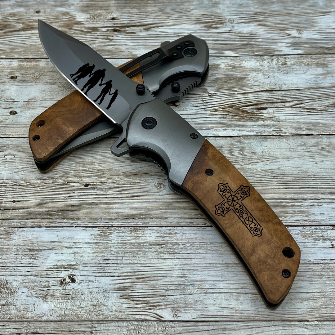 First Communion Pocket Knife, Christianity Pocket Knife, Jesus Engraved ...