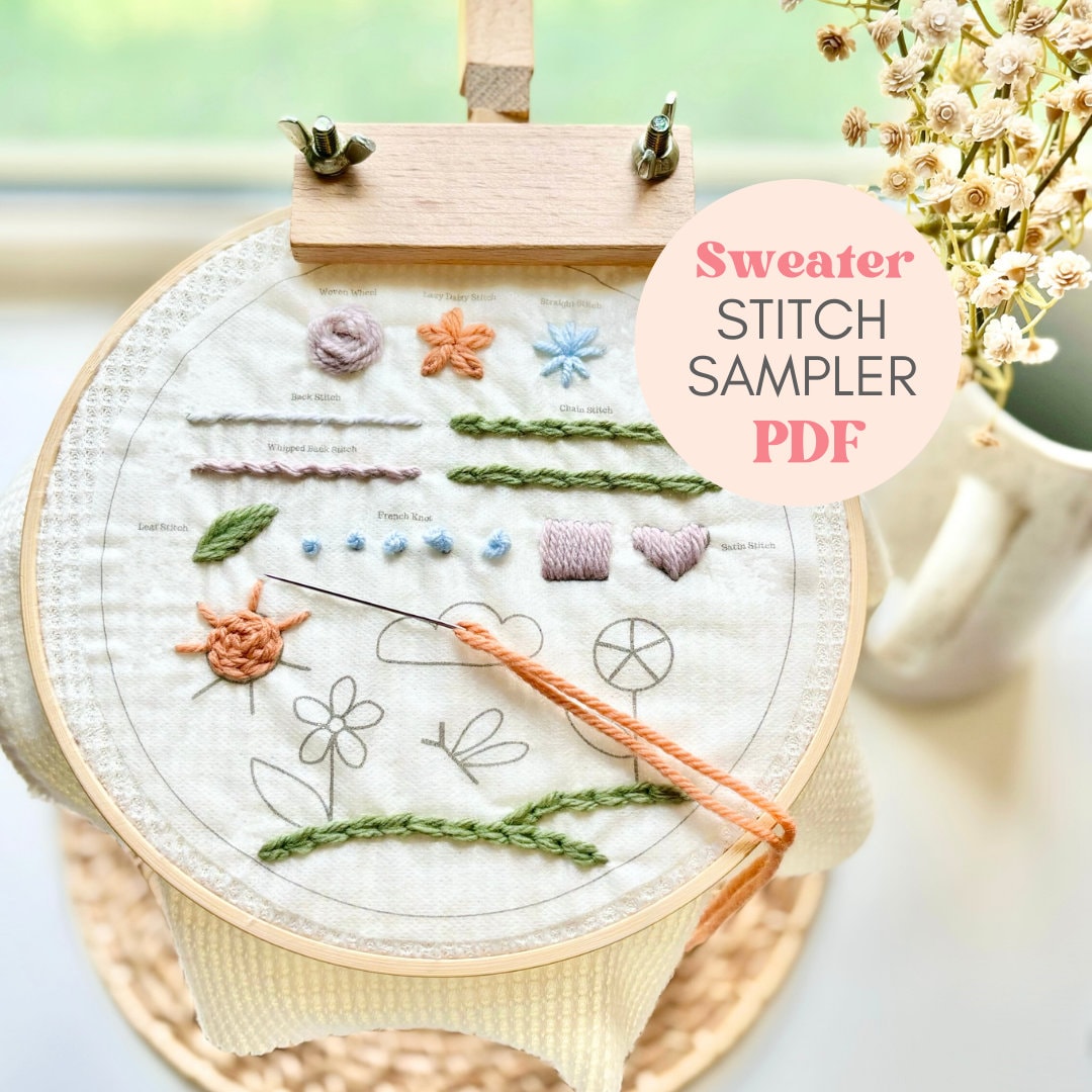 Beginner Embroidery PDF Stitch Sampler-embroidery Pattern for Beginners ...