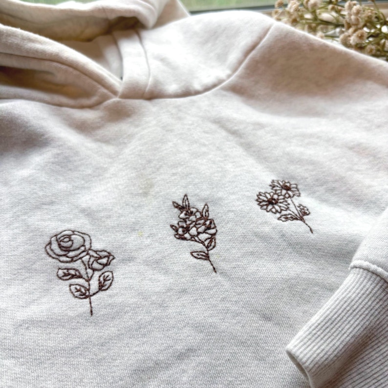 Birth Flower Stick & Stitch Embroidery Patterns, Water Soluble Hand ...