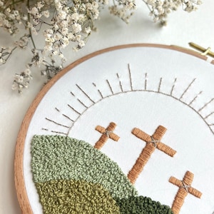 Christian Embroidery Easter Hoop Pattern Christian DIY Embroidery ...