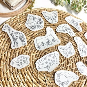 Printable Stick and Stitch Animals Embroidery Designs Floral Animals ...