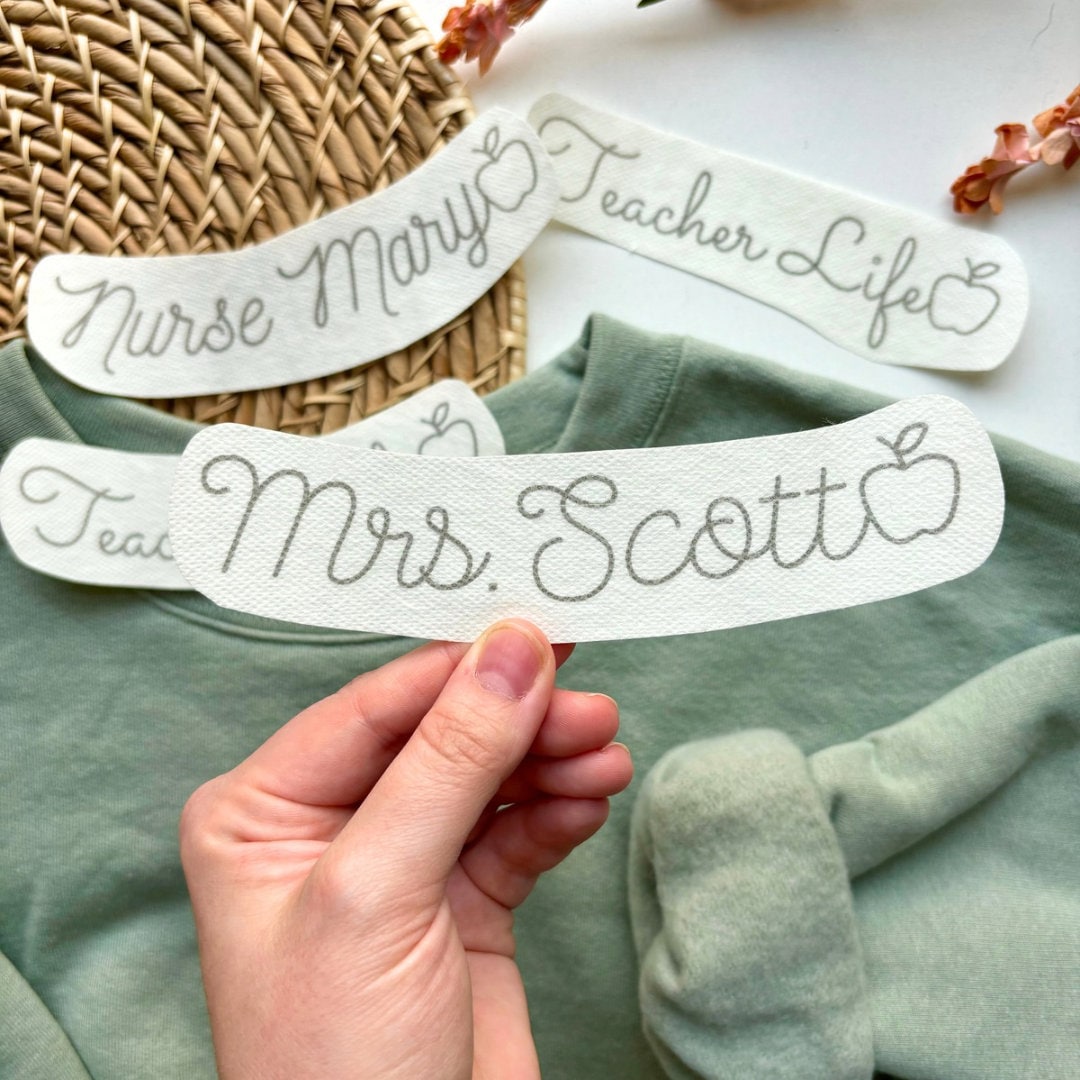 DIY Teacher Gift, Hand Embroidery Names, Custom Stick and Stitch ...