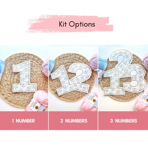 DIY Baby Sweater Embroidery Number Stick and Stitch Kids First Birthday ...