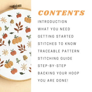 Fall Embroidery Pattern Step by Step Beginner Embroidery Pattern PDF ...