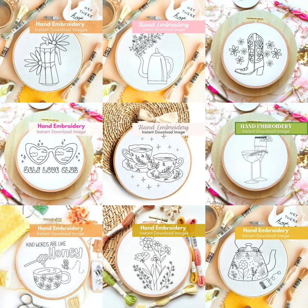Embroidery Hoop Art, Mega Offer Lifetime, Hand Embroidery Template ...