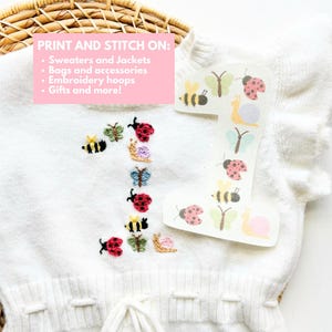 Printable Bug Alphabet Patterns for Embroidered Sweaters, First ...