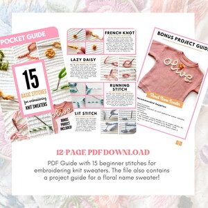 PDF Embroidery Book, Hand Embroidery Stitching Guide, Embroidered ...