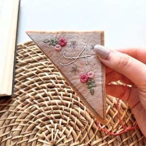 Personalized Letter Bookmark Stick and Stitch – DIY Felt Embroidery ...