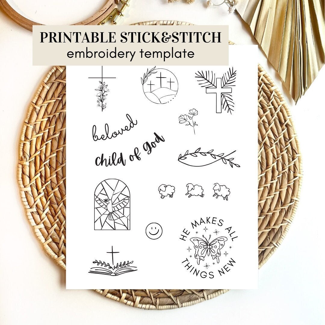Christian Printable Stick and Stitch Embroidery Designs Christian Stick ...