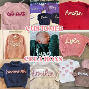 DIY Name Sweater Kit, Embroidery Kit Sweater, Personalized Name Sweater ...