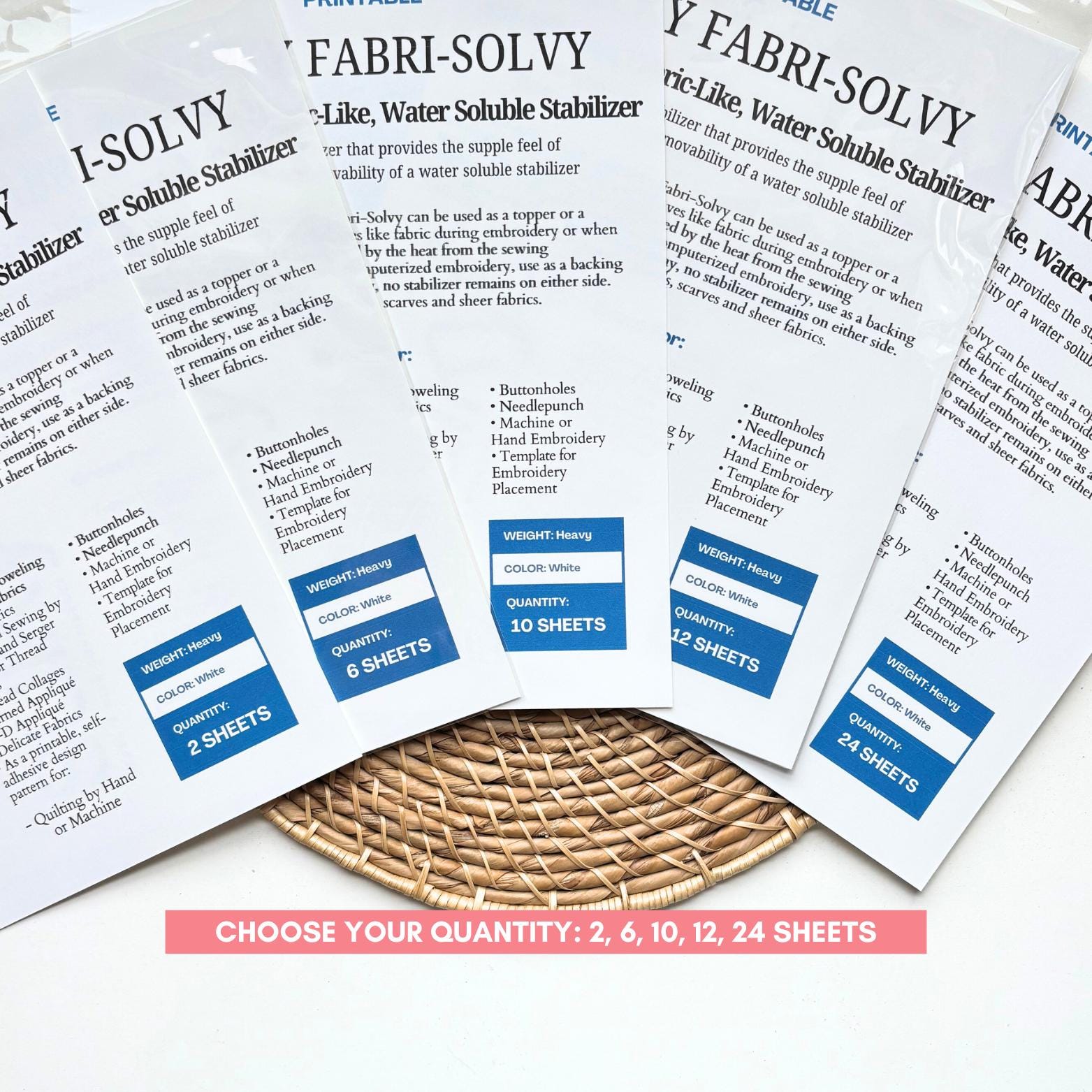 Sulky Fabri Solvy Printable Stabilizer, Stick and Stitch Paper ...