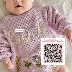 DIY Name Sweater Kit, Embroidery Kit Sweater, Personalized Name Sweater ...