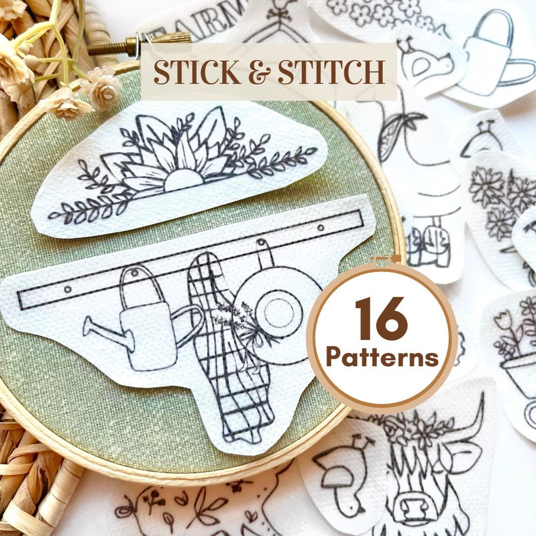 Farm Stick and Stitch Embroidery Designs Floral Embroidery Stabilizer ...