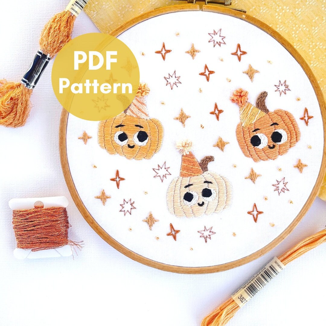 Fall Embroidery Pattern Step by Step Beginner Embroidery Pattern PDF ...