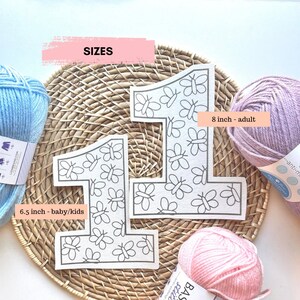 DIY Baby Sweater Embroidery Number Stick and Stitch Kids First Birthday ...