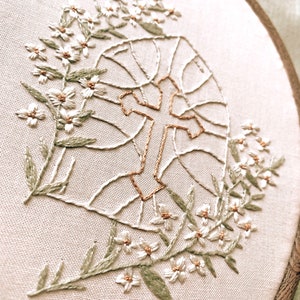Christian Embroidery Design, Cross Embroidery Hoop, Church Hand ...