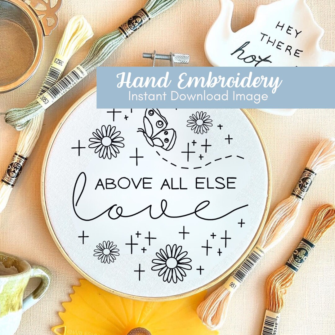 Christian Embroidery Design, Wedding Embroidery Gift, Christian Hand ...