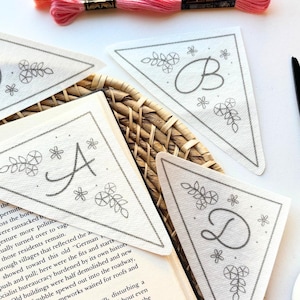 Personalized Letter Bookmark Stick and Stitch – DIY Felt Embroidery ...